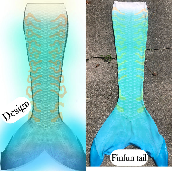 Custom Tail Design for Finfun Tail – Haley Mermaid LLC